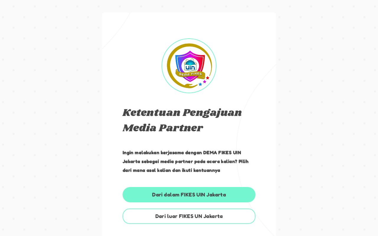 Ketentuan Pengajuan Media Partner
